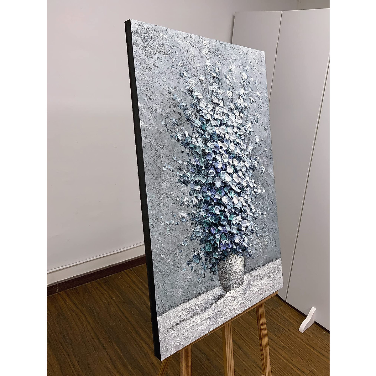 Yotree paintings 24x36 Inch Wall Art Hand-Painted Oil Painting On Canvas Gallery Wrapped Painting Modern Floral Artwork for Living Room Bedroom Décor Ready to Hang