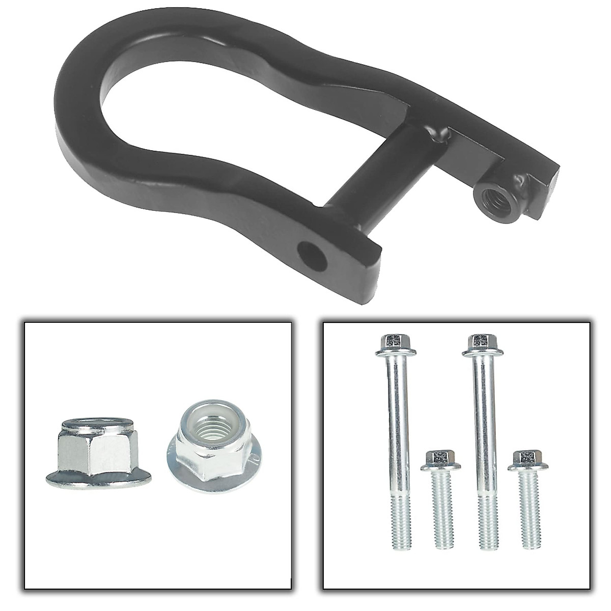 munirater 2PCS Tow Hooks Black Replacement for 2016-2018 Sierra 1500 and 2014-2018 Silverado 1500 84072463 Pair