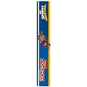 Hasbro Gaming Monopoly Junior: Marvel Spidey and His Amazing Friends Edition Board Game for Kids Ages 5+,with Artwork from The Animated Series,Kids Board Games