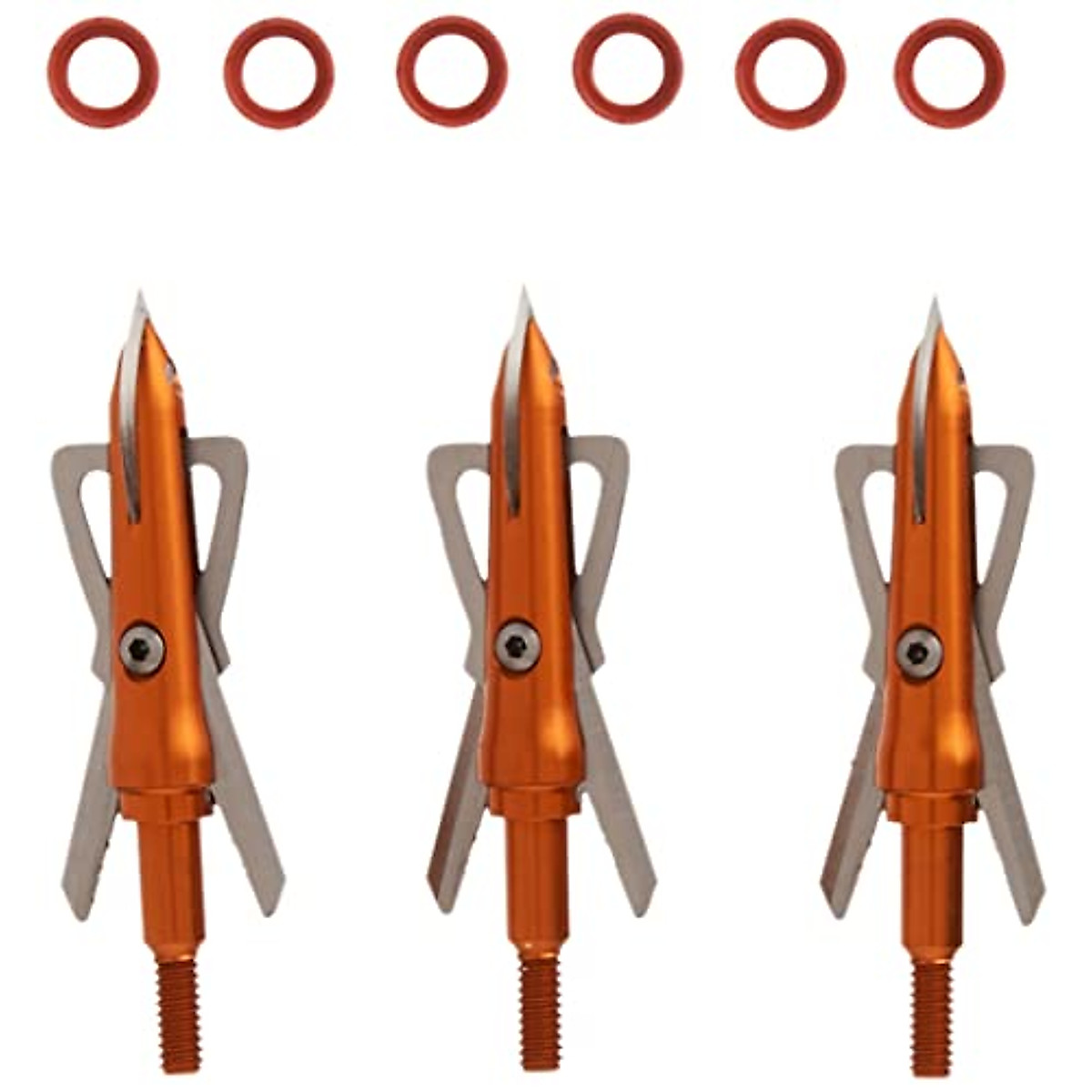 RAGE Crossbow X, 2-Blade Archery Arrow Broadhead, 100 or 125 Grain with Shock Collar Technology (3-Pack)