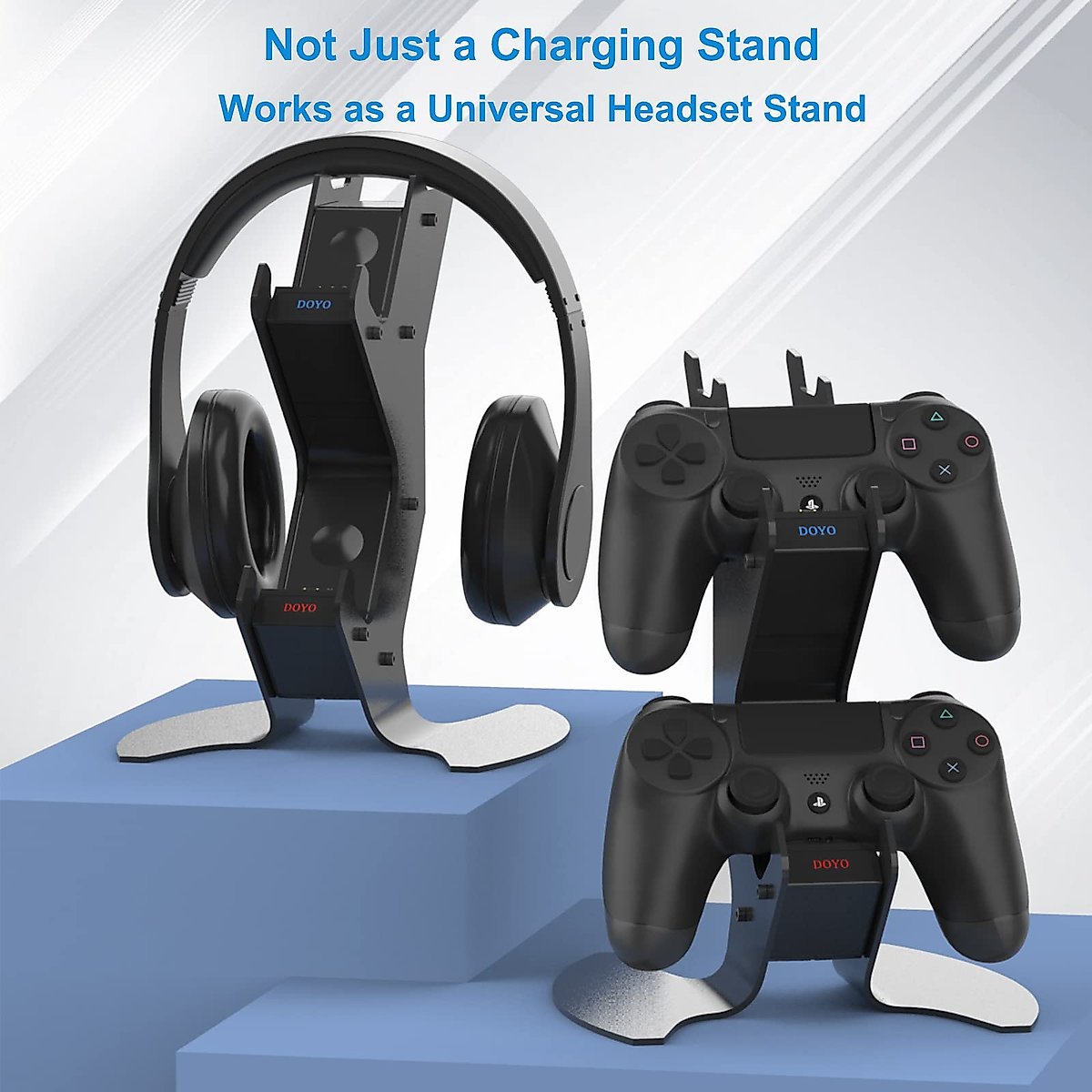 PS4 Controller Charger, PS4 Charger Stand, USB Charging Dock Station for ps4 Fast-Charging Port with LED Indicators for PlayStation 4 /PS4/PS4 Slim/PS4 Pro Controller