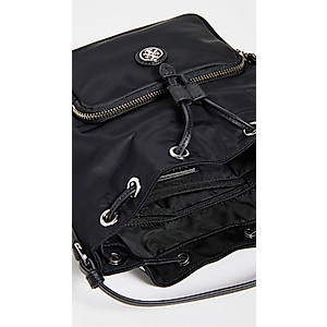 Tory Burch Women's Virginia Bucket Bag, Black, One Size