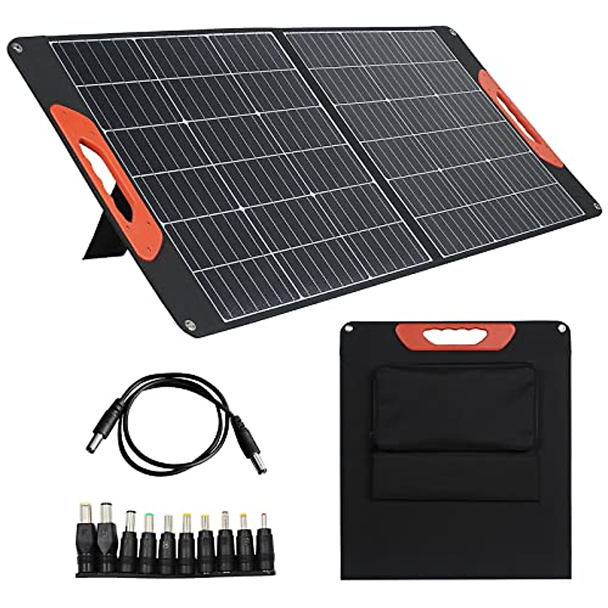 100W Portable Solar Panel Charger for RV & Camping Essentials Solar Power Kit for Home w/ DC & USB Outputs