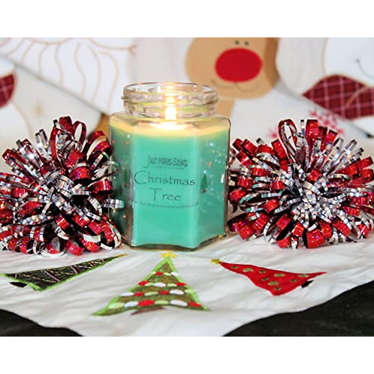 Christmas Tree Scented Blended Soy Candle | Real Christmas Tree Fragrance | Hand Poured in The USA by Just Makes Scents
