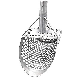 CKG 9 x 6 Sand Scoops Metal Detecting Shovel Sifter Scoop Stainless Steel 304 with Hexagon Holes