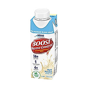 Nestle Boost Glucose Control Balanced Nutritional Drink Very Vanilla 8 oz Carton 24 Ct