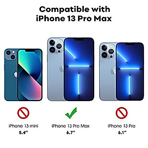 JETech Full Coverage Screen Protector for iPhone 13 Pro Max 6.7-Inch, Tempered Glass Film with Easy Installation Tool, Case-Friendly, HD Clear, 3-Pack