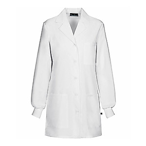 Cherokee Women's Scrubs 32" Cuffed Sleeve Lab Coat, White, Small