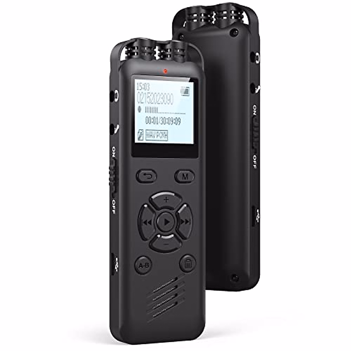 64GB Digital Voice Recorder for Lectures Meetings,Timing Recording Voice Activated Recorder Device with Playback, Upgraded Small Tape Recorder Audio Recorder USB Charge