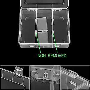 Vidifor 9 Grids Plastic Storage Compartment Organizer Container with Adjustable Dividers for Crafts, Earrings, Screws, Nail, Pins and More (1)