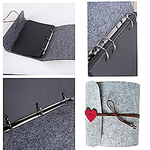 DIY Photo Album, Black Blank Page for Paste Book, Black Cardboard Photo Memory Book