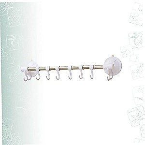 Hanging Rack 1PC Towel Rack Hand Towel Ring Towel Holder Bathroom Towel bar Towel Hanging Hook Hanging Rack Wall Towel Shelf Towel Hanger No Punching Cup White Towel Holder