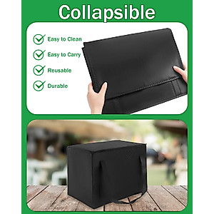 Colemoly Reusable Grocery Bags 4 Pack Shopping Bags Insulated Bag (Black 16x13x10 inch)