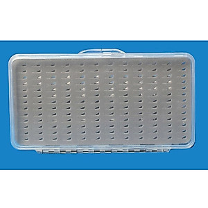 EUPHENG Fly Fishing Boxes Super Slim Fishing Storage Fishing Tackle Case (Slim easy grip foam-7.3x3.8x0.5inch)