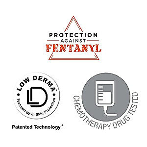 Cranberry CR3265 Carbon Air Nitrile Powder Free Exam Gloves, Disposable, 2.5 mil, Black, X-Small (Pack of 300) Chemo Rated, Fentanyl Resistance, Low Dermatitis Potential