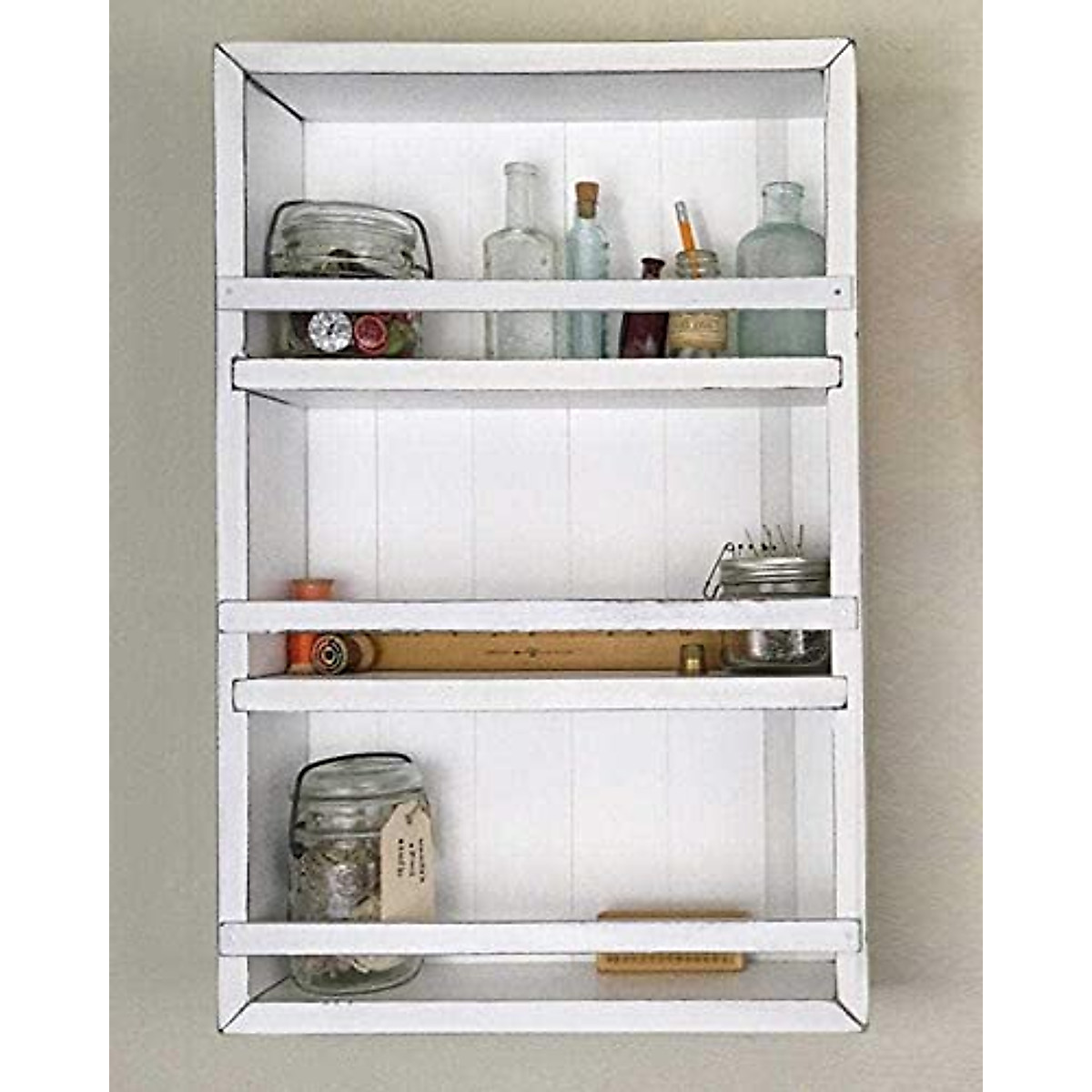 Mansfield Cabinet No. 102 - Solid Wood Spice Rack Cabinet White/White