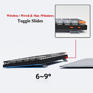 Keychron K3 Version 2, 75% Layout 84 Keys Ultra-Slim Wireless Bluetooth/USB Wired Mechanical Keyboard with White Backlit, Hot-Swappable Low-Profile Keychron Optical Brown Switch for Mac Windows