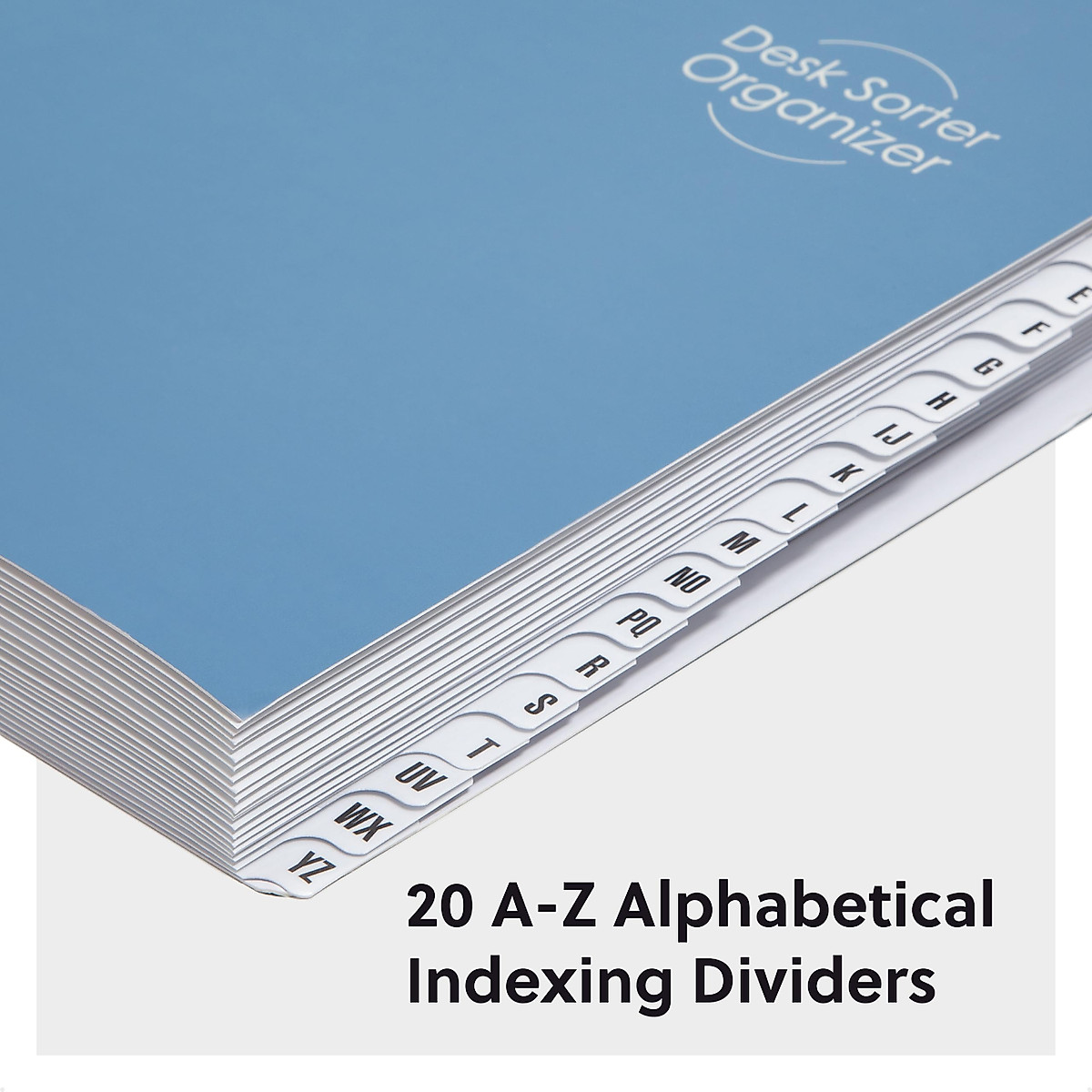 Smead Desk File/Sorter, Alphabetic (A-Z), 20 Dividers, Letter Size, Dark Blue (89282)