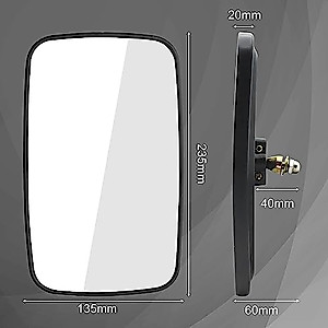 Forklift Rear View Mirrors, Square HD Wide-Angle Rearview Mirror Auxiliary Convex Mirror for Truck Trailer Forklift RV Track Loader, 23.5CM x13.5CM, 2PCS