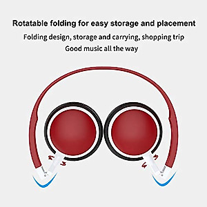 LUYANhapy9 Gaming Headphone，Wired Foldable 3.5mm HiFi Audio Bass Headset Stereo Surround Noise Cancelling Over Ear for Phone/Tablet White One Size