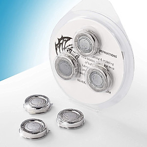 Silver Dragon Shave HQ8 Norelco Replacement Heads – HQ8/52 Blades Compatible with Philips Norelco Series 7100, 7200, 7300, 7700, 7800, 8800, PT/AT700, PT/AT800 & Aquatec Electric Shavers, Pack of 3