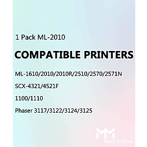 MM MUCH & MORE Compatible Toner Cartridge Replacement for Samsung 2010D3 ML-2010D3 2010 High Yield to use for ML-2010 ML-2010R ML-2510 ML-2570 ML-1610 ML-2571N SCX-4521F 4321 Printers (1-Pack)