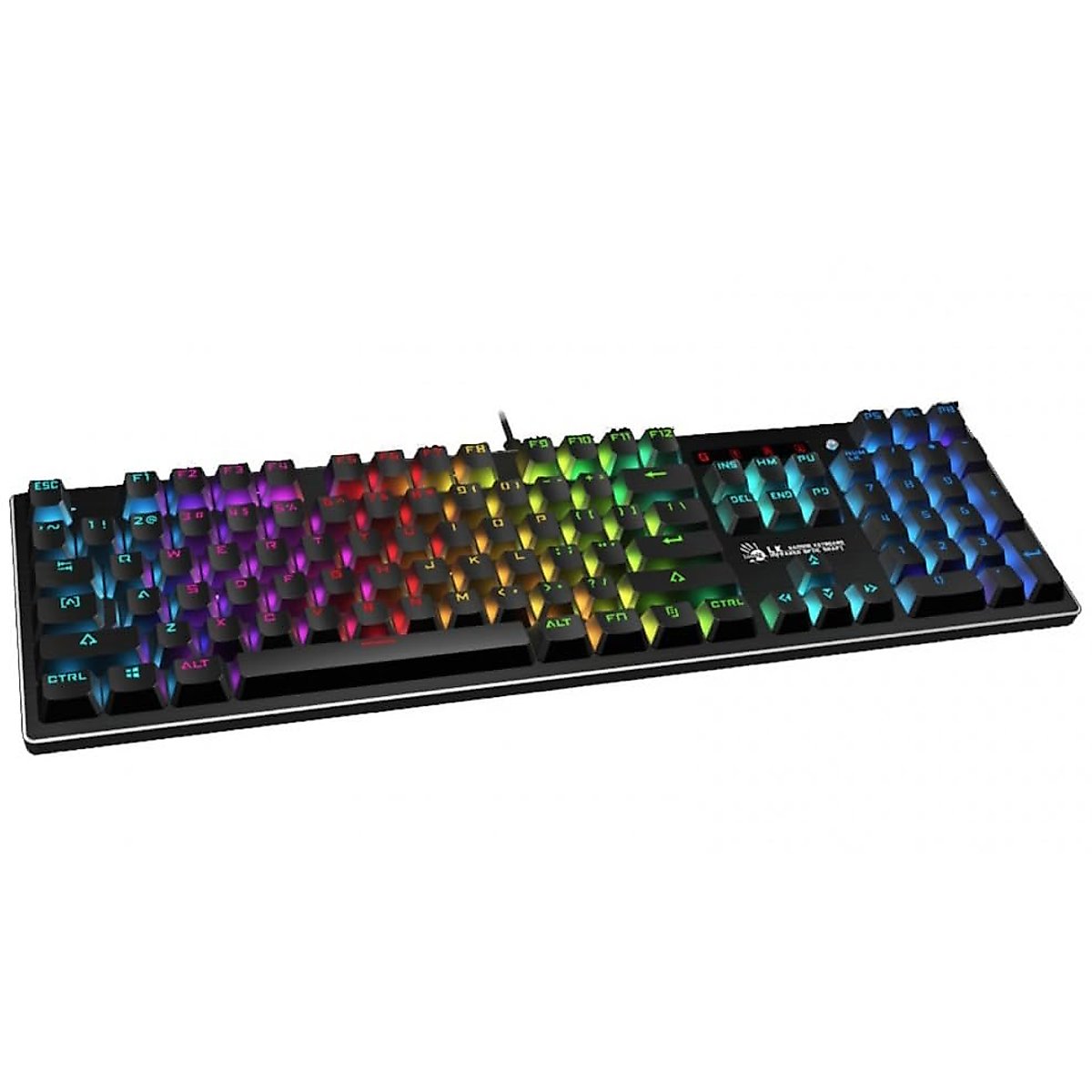 Bloody B820 Optical Mechanical Gaming Keyboard with Individually Backlit RGB LED Keys Wired, 104 Keys Standard, Red Switch - MX Red Equivalent for Windows PC and Laptop