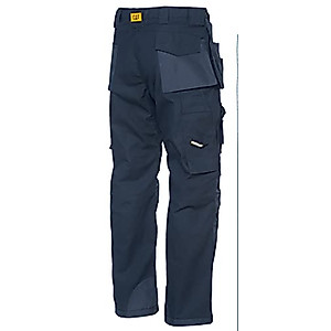 Caterpillar Men's Trademark Work Pants Built from Tough Canvas Fabric with Cargo Space, Classic Fit, Navy, 30W x 30L