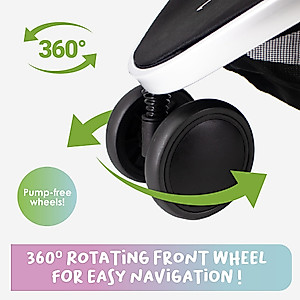 Petique 3-in-1 Newport Pet Stroller (Travel Carrier + Car Seat + Stroller), Easy Trifold/Unfold, 360º Front Rotating Wheel, Small/Medium Dogs, Cats and Pets, Supports up to 45LBS – Champagne (Beige)