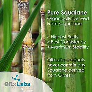 Pure Plant-Based Squalane Oil Boosted with Most Advanced & Stable Vitamin C - Organic ECOCERT / USDA Certified Squalane Derived from Sugarcane - Best Moisturizer For Face, Body & Skin - 1 oz / 30 ml
