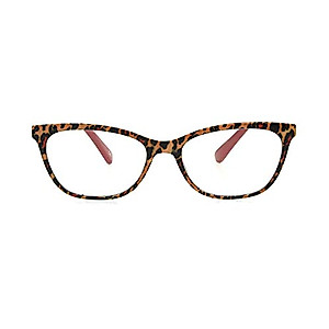 Sofia Vergara x Foster Grant Women's Teresa Cat-Eye Reading Glasses, Leopard Front Over Shiny Red Base, 52 mm + 1.75