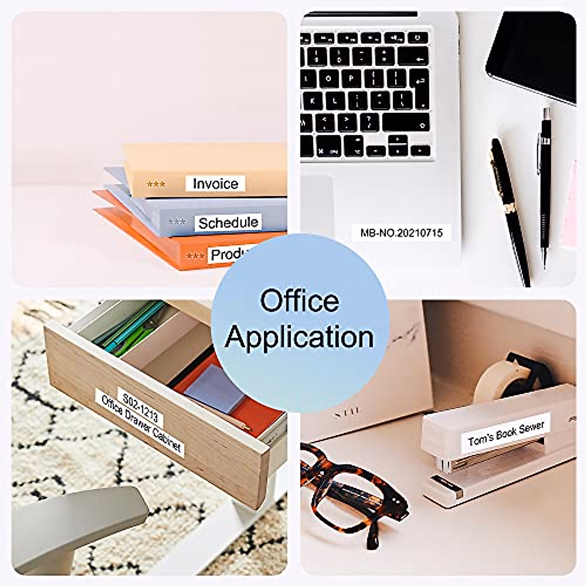 MarkDomain Replacement for DYMO D1 Label Tape 45013 A45013 S0720530 Black on White 1/2 Inch Label Maker Refill, Compatible with DYMO LabelManager 160 280 210D 360D 420P COLORPOP Label Makers, 5 Pack