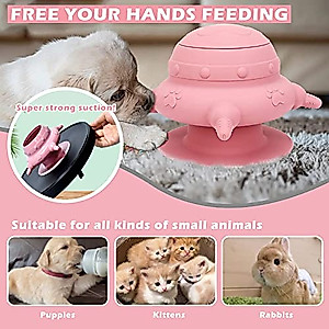 Puppy Automatic Feeder 240ml Dog Bowl Feeder Puppy Feeder Station, Weaning Dish Puppy's Feeding for Feeding Kittens, Puppies and Rabbits