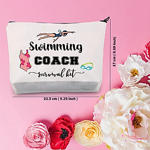 TSOTMO Swimming Gift Swim Zipper Pouch For Swimming Coach Swimming Coach Survival Kit Cosmetic Bag Thank You Gift (Swimming kit)