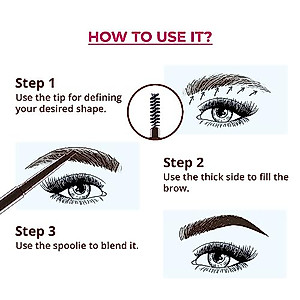 Nykaa Cosmetics Browgirl Eyebrow Definer Pencil - Shape and Fill in Brows - Gives Natural, Fuller-Looking Appearance - Groom Hairs in Place with Built-In Spoolie - Bewitched Chestnut - 0.01 oz