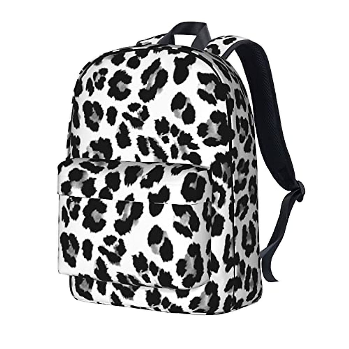 Affilleve Leopard Print Casual School Backpack For Teen Girls Boys, Travel Hiking Shoulder Daypack Bag For Men Women