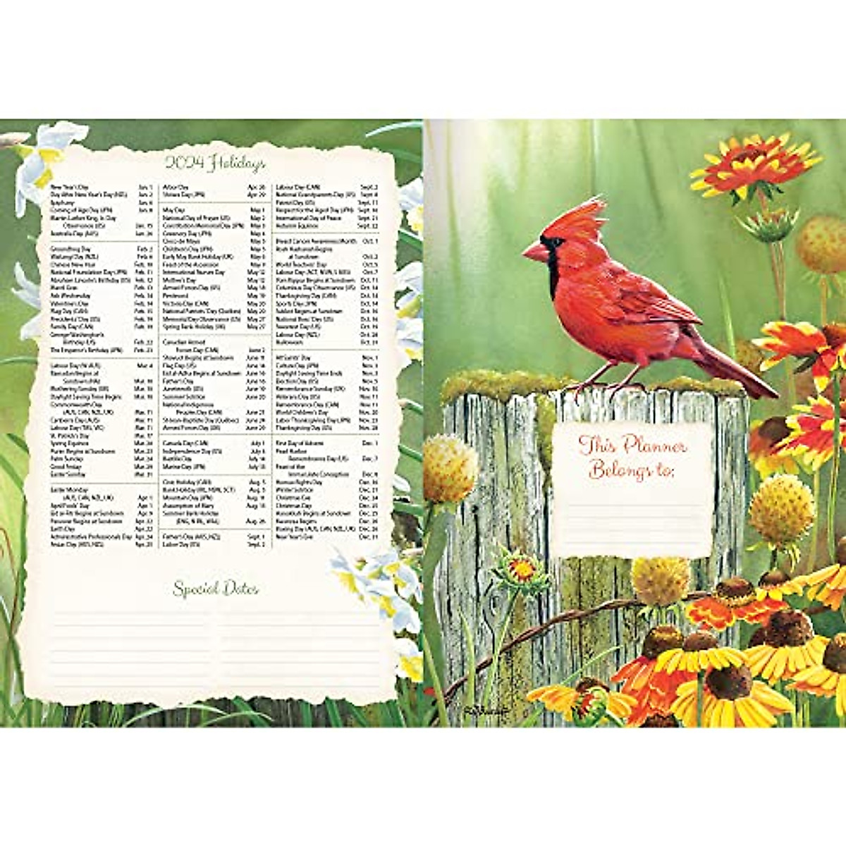 LANG Songbirds™ 2024 Monthly Planner (24991012120)