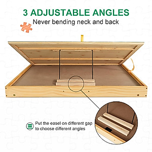 ALL4JIG 1000PCS Adjustable Jigsaw Puzzle Board with 4 Drawers & Cover| 3-Tilting-Angle Jigsaw Wooden Puzzle Table for Adults| 21'' X 29" Puzzle Easel|Portable Puzzle Table with Legs