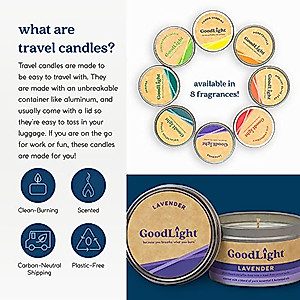 Paraffin-Free Scented Candle, Tin Candles, Birthday Gifts for Women & Men, 30-Hour Burn Time (Lavender, 6 oz)