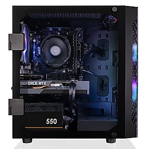 CLX Set Gaming Desktop - AMD Ryzen 5 5500 3.6GHz 6-Core Processor, 16GB DDR4 Memory, GeForce RTX 3050 8GB GDDR6 Graphics, 500GB SSD, WiFi, Windows 11 Home 64-bit