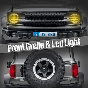 EAZYRC RC Crwaler 1/18 Scale Bronx RTR 4WD 2.4GHz RC Car Offroad Remote Control Car Model Vehicle RC Truck Electric Toy for Kids and Adults with LED Lights Transmitter Battery USB Charger Included