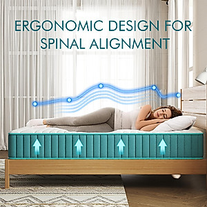 Swbvs Firm Full Mattress, 10 inch Cooling-Gel Memory Foam and Pocket Spring Hybrid Mattress,Firm Feel,Full Size Mattress in a Box, CertiPUR-US Certified, Double Mattress