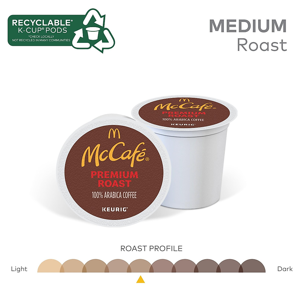 McCafe Premium Roast, Single-Serve Keurig K-Cup Pods, Medium Roast Coffee Pods Pods, 48 Count