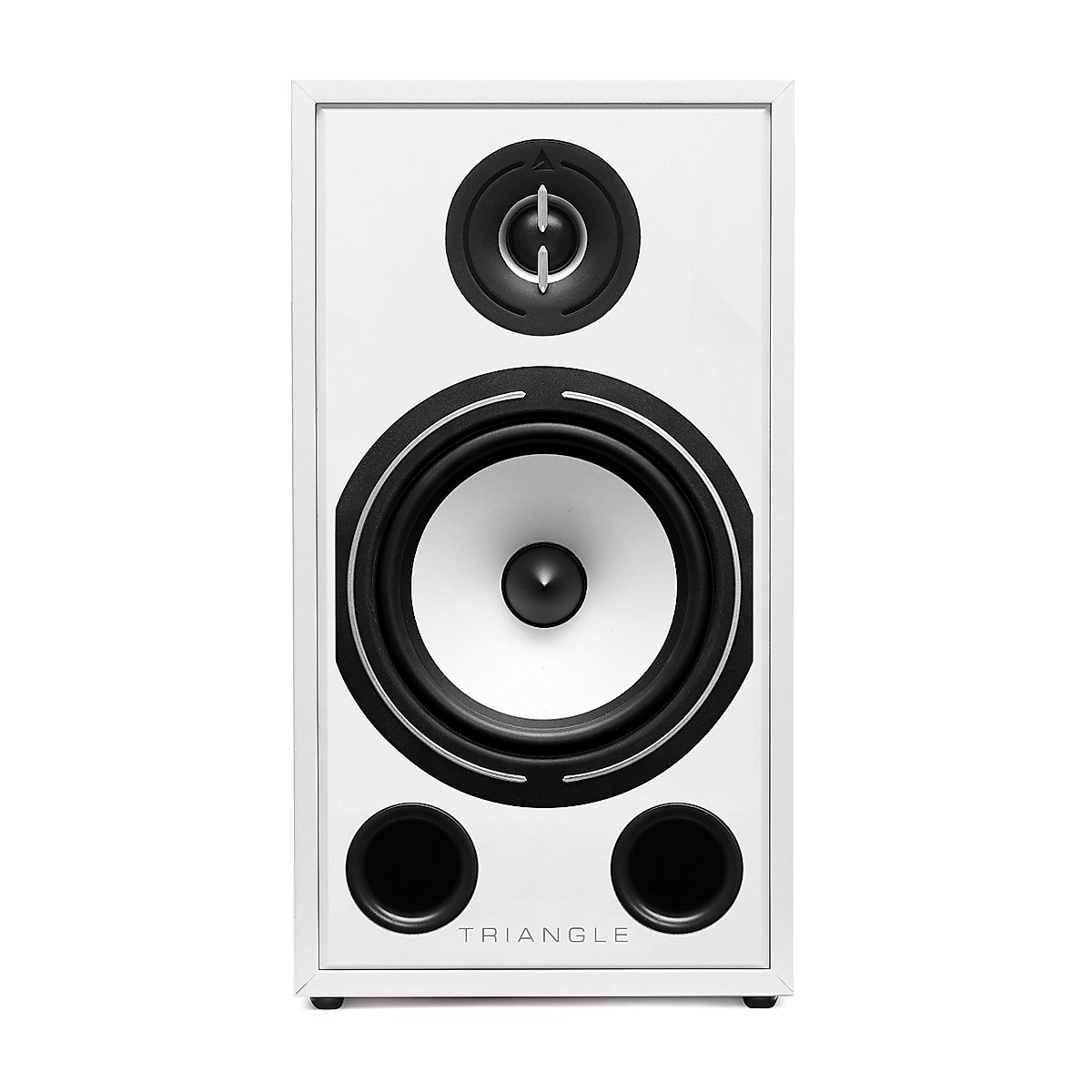 triangle - BOREA BR03 Hi-Fi Bookshelf Speakers - Power handling 100W - Output 90 dB/W/m - Versatile Music and Home Cinema - 206 x 380 x 314 mm - White (Pair)