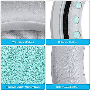 ELZO Replacement Earpads Compatible for Bose NC700/Bose QuietComfort Ultra, Premium Softer Leather Cushions, High-Density Noise Cancelling Foam (Silver)