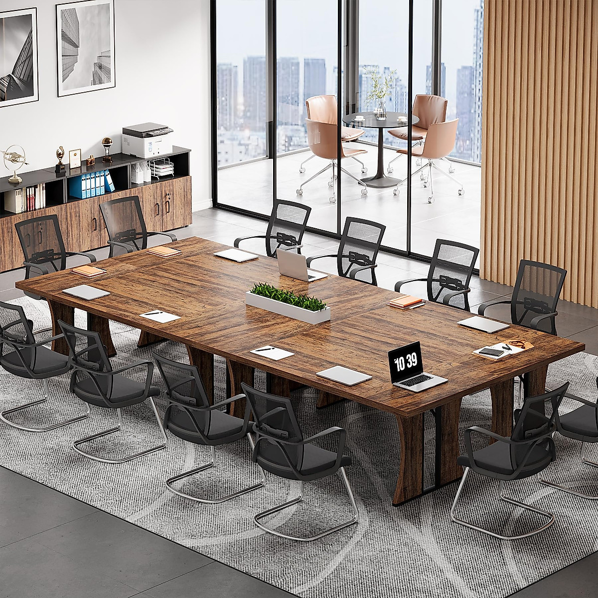 Condemo 70.9 inch Simple Office Computer Desk, Large Executive Desk, Modern Industrial Study Writing Table Workstation, Business Furniture for Home Office, Rustic Brown