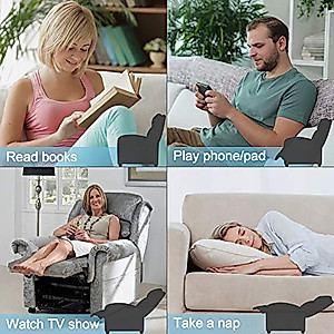 Furniwell Recliner Chair Massage Recliner Sofa Chair Adjustable Recliner Home Theater Seating Modern Living Room Recliners with PU Leather Padded Backrest and Thick Seat Cushion (Black)