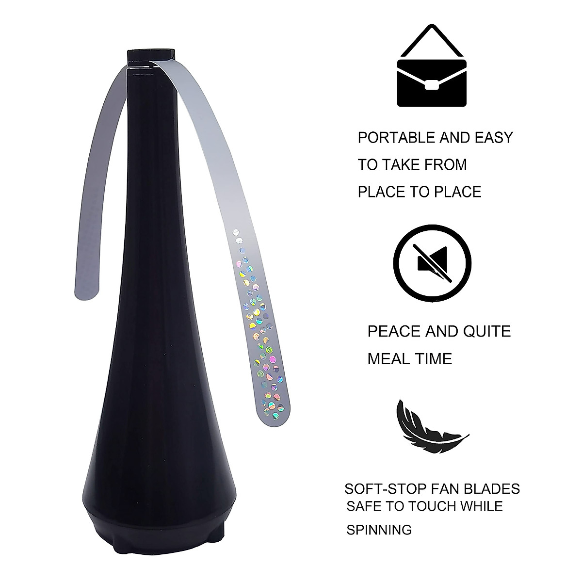 AOUKUNG Food Fan for Outside Restaurants,Outdoor Picnic Table,Portable Table Fans