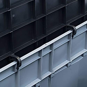 Festnight Garden Storage Box Deck Boxes 84.5 gal Gray Black