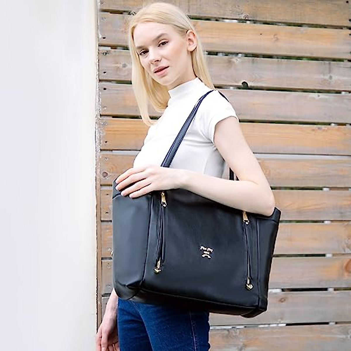 miss fong Diaper Bag Tote Leather Diaper Bag Backpack, Large Capacity Mommy Bag with Changing Pad,Mini Diaper Bag, Diaper Bag Bundle